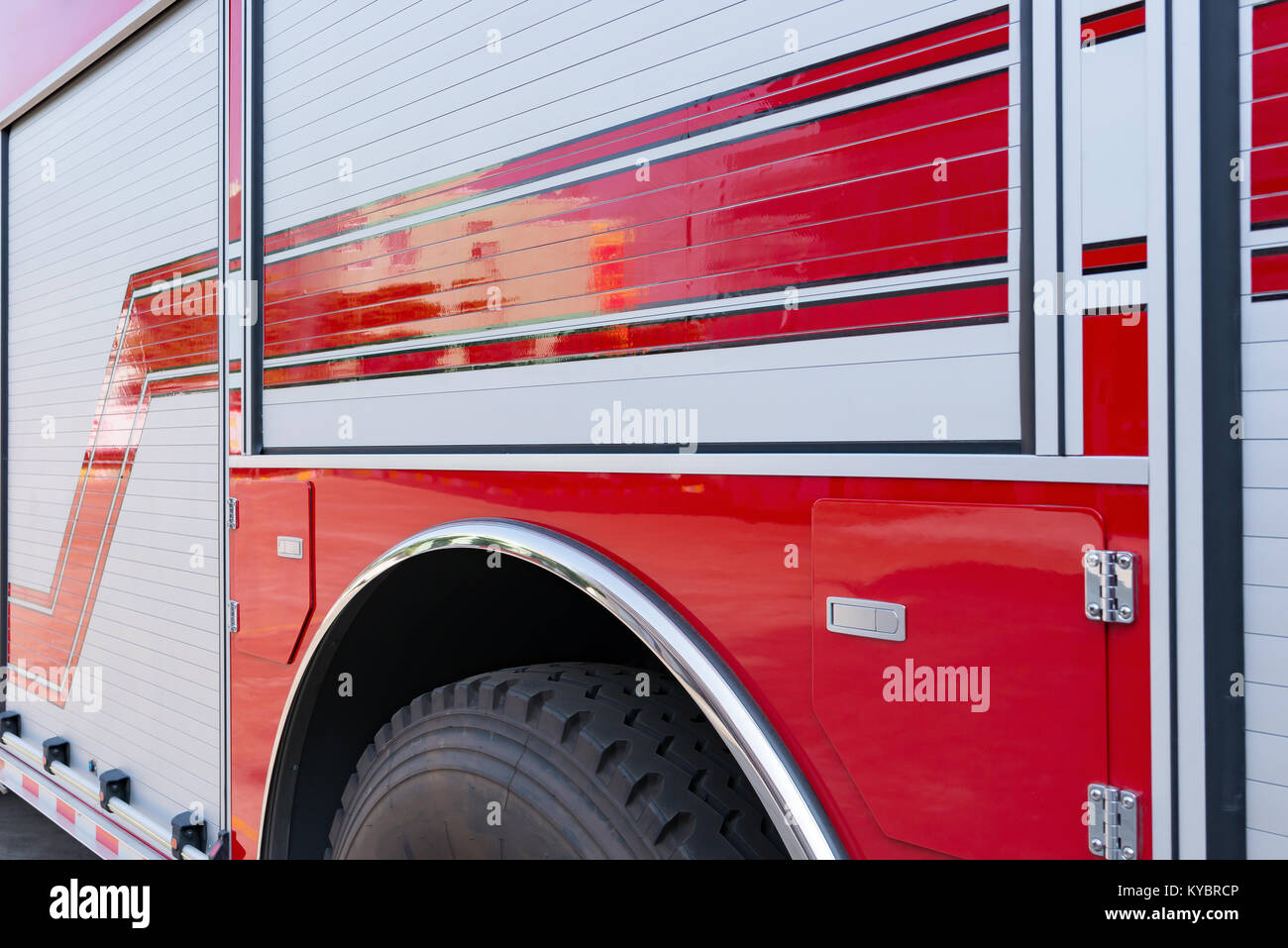 angle view side of a fire truck Stock Photo - Alamy