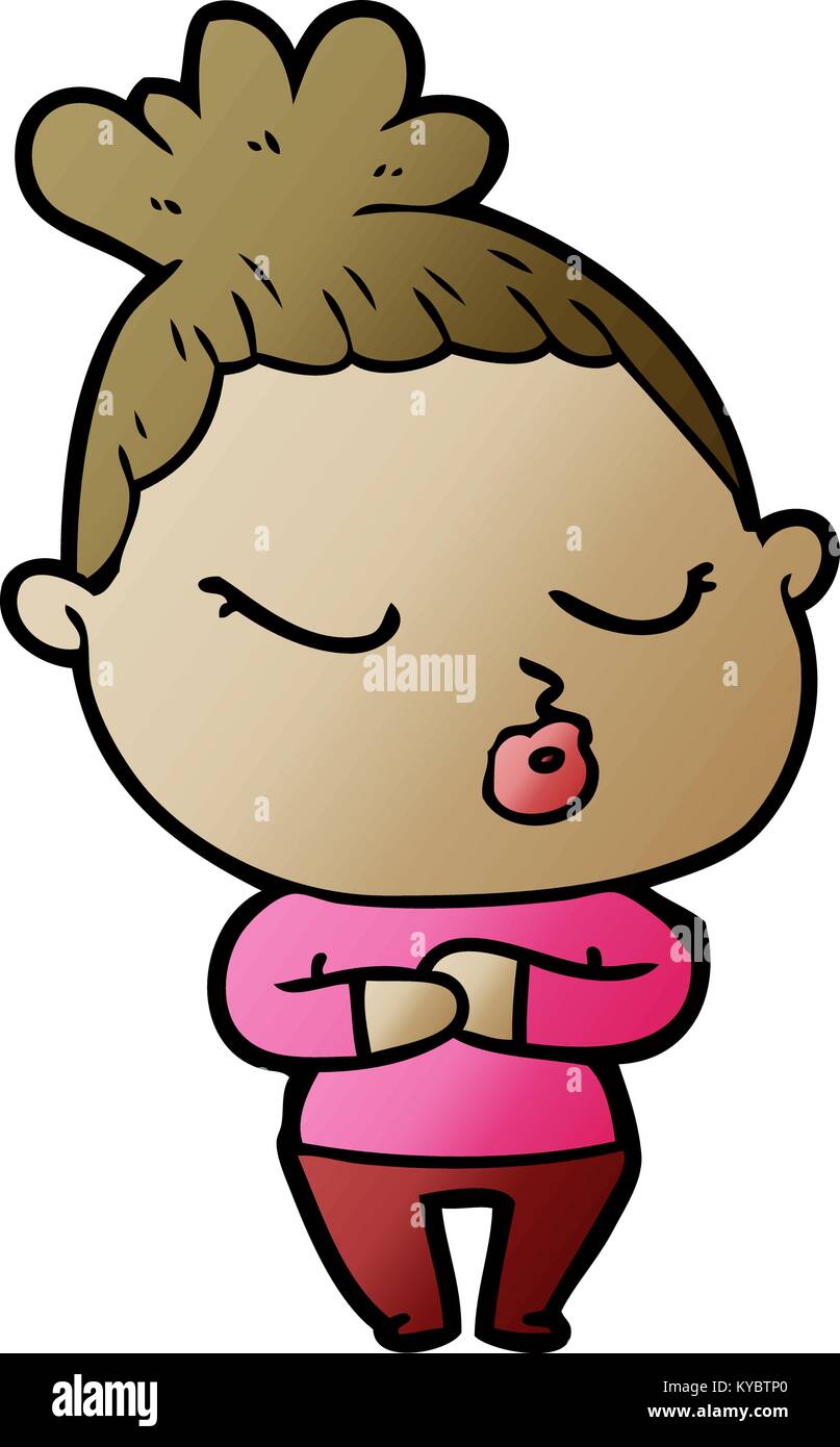 cartoon calm woman Stock Vector Image & Art - Alamy