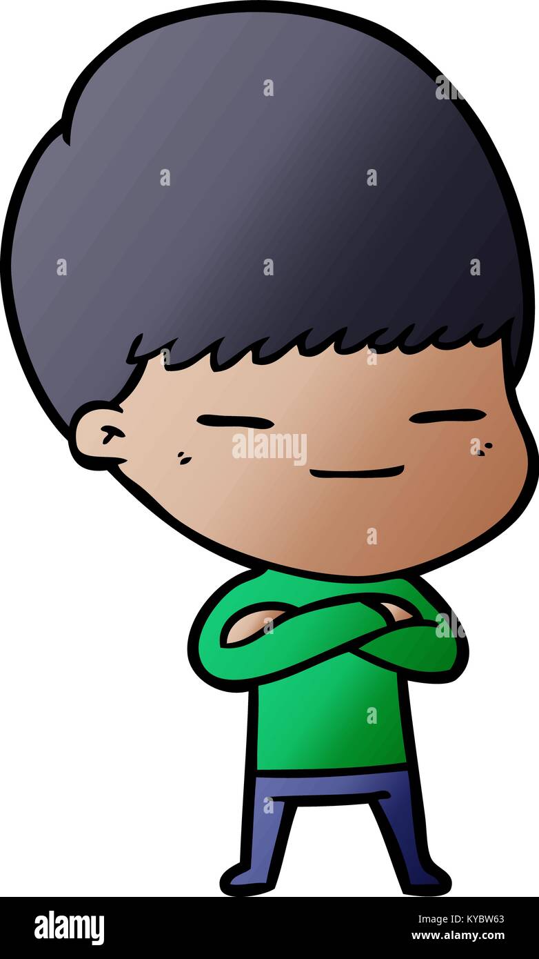 cartoon smug boy Stock Vector Image & Art - Alamy