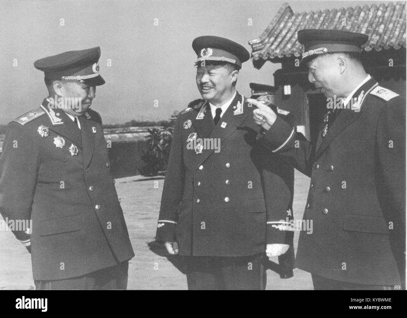 Nie Rongzhen, He Long, Luo Ronghuan on Tian'anmen Stock Photo - Alamy