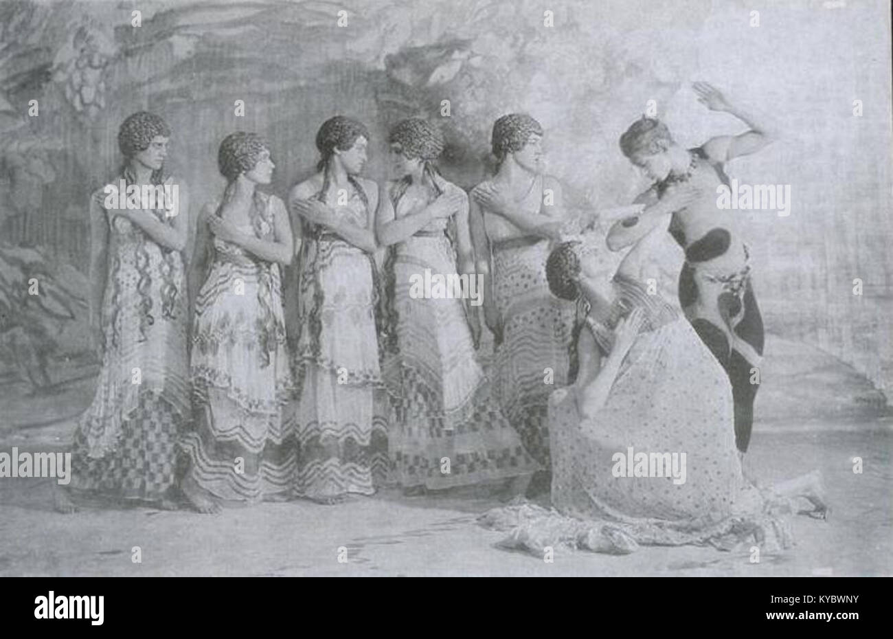 This photograph by Adolf de Meyer from 1914 features Nijinsky and six ...