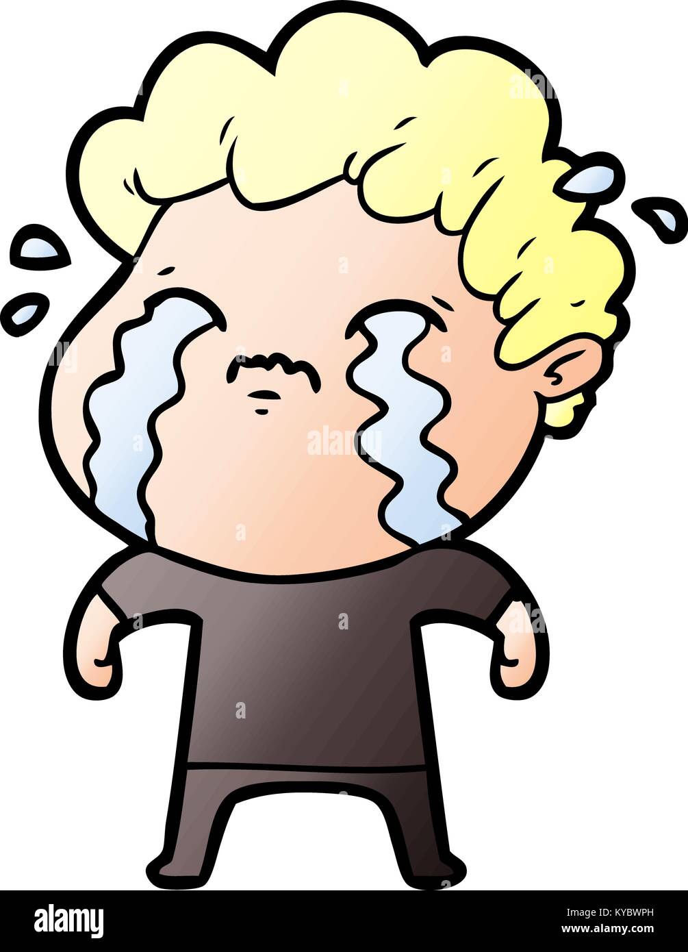 cartoon man crying Stock Vector Image & Art - Alamy