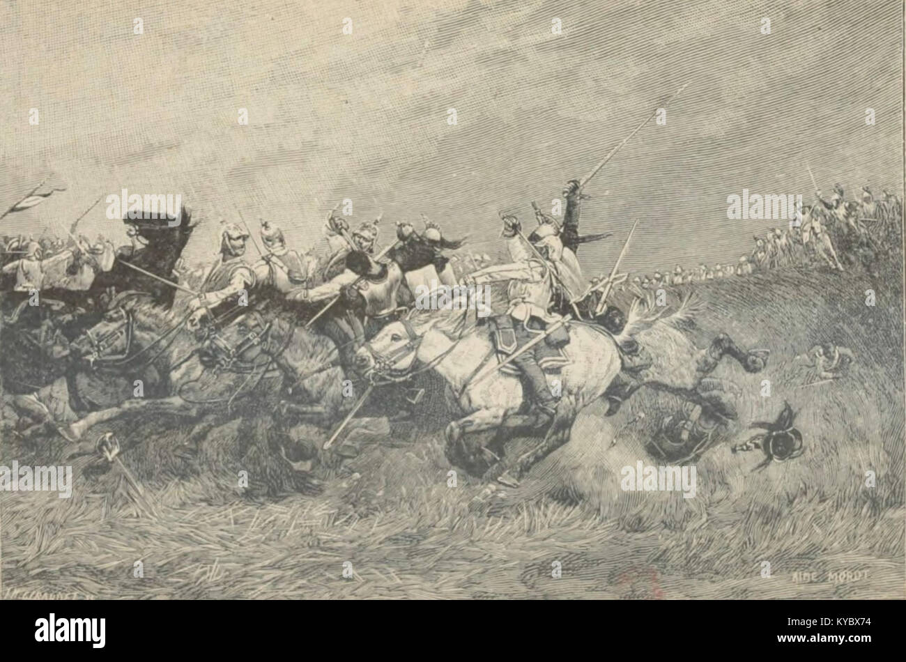 A cropped image from the book 'La guerre de 1870,' detailing the events ...