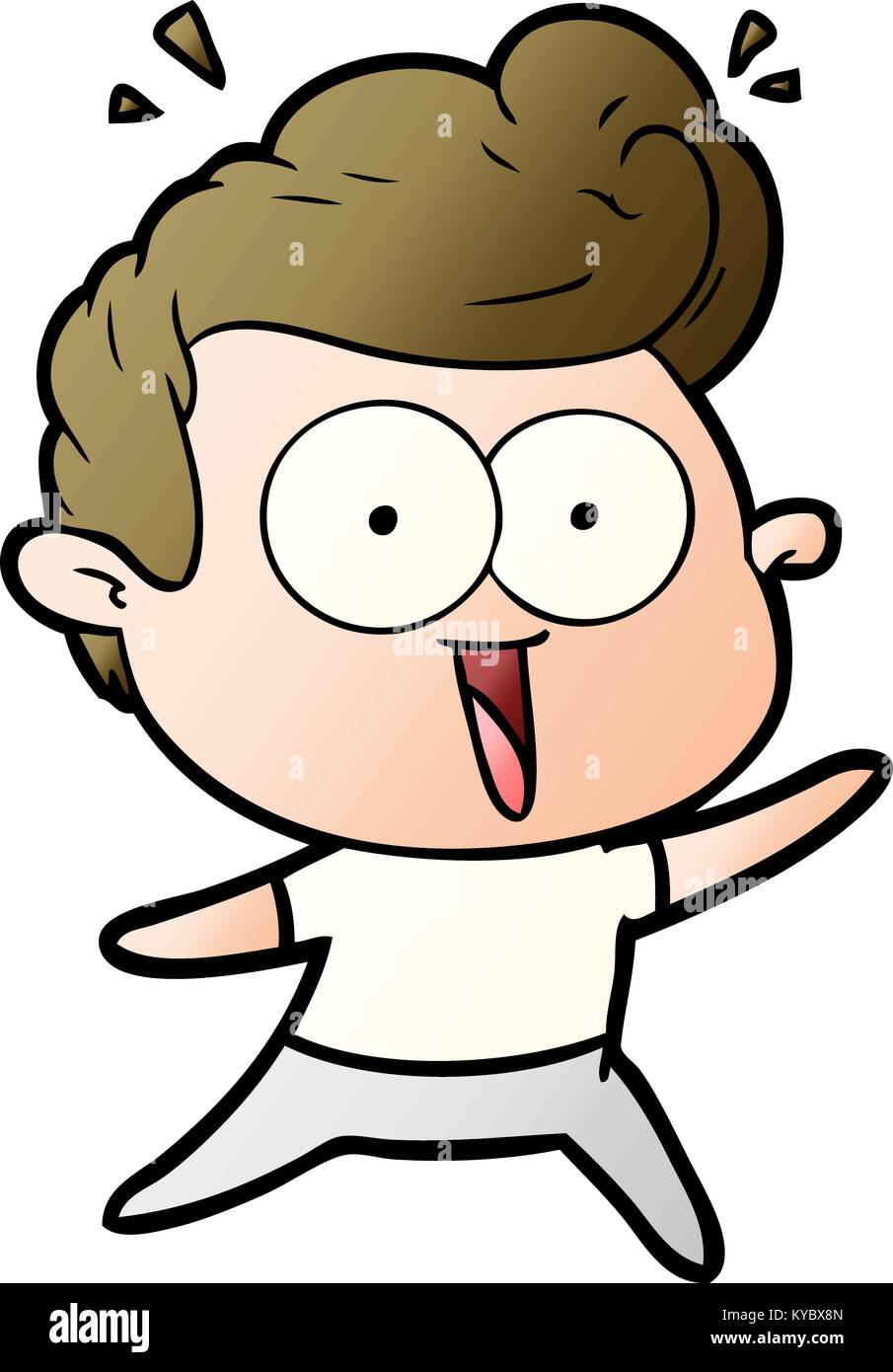 cartoon excited man Stock Vector Image & Art - Alamy