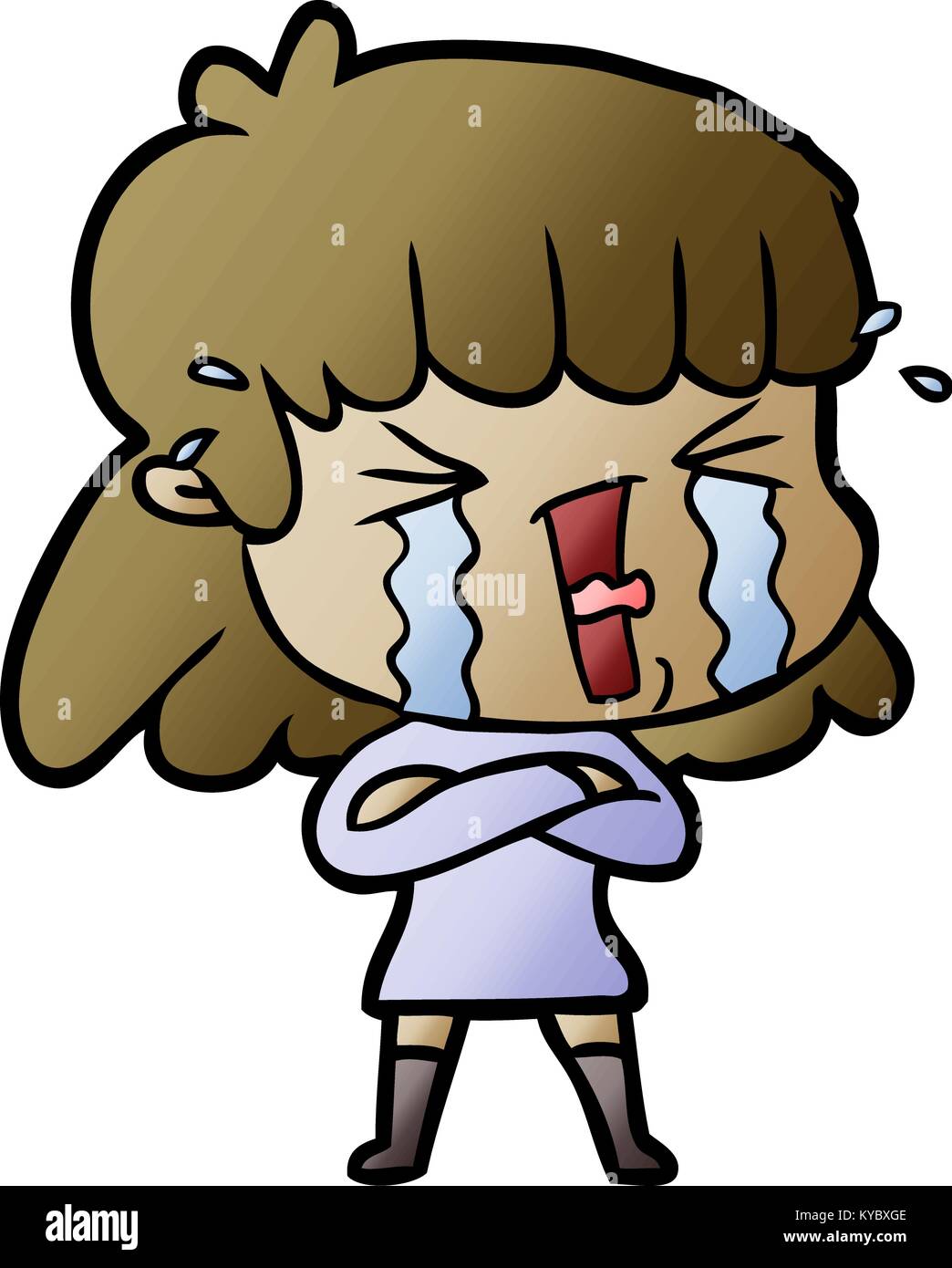 cartoon woman in tears Stock Vector Image & Art - Alamy
