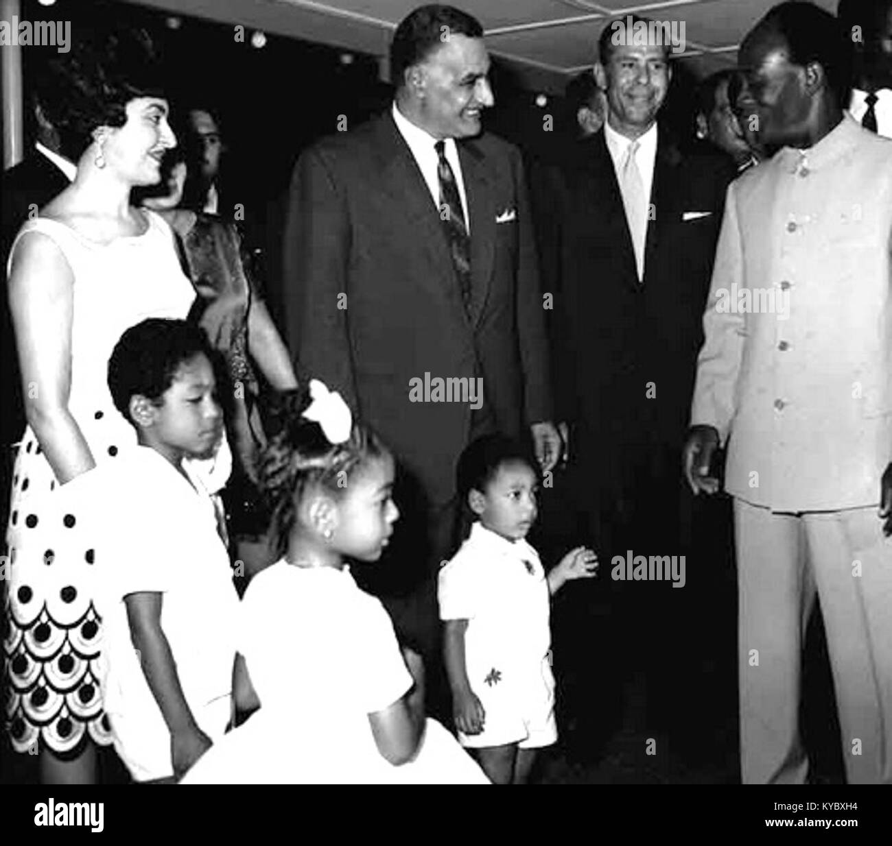 Nkrumah, his family and Nasser, 1965 Stock Photo - Alamy