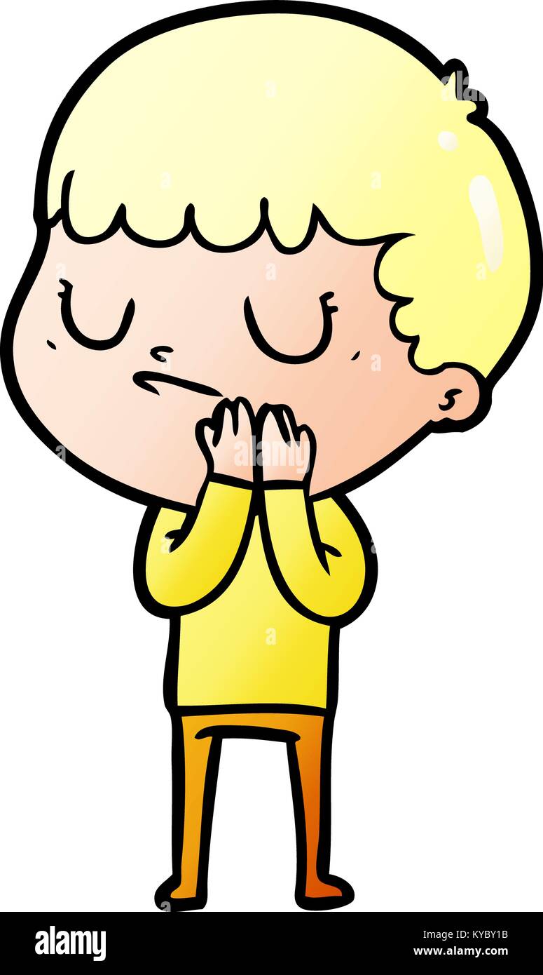 cartoon grumpy boy Stock Vector Image & Art - Alamy