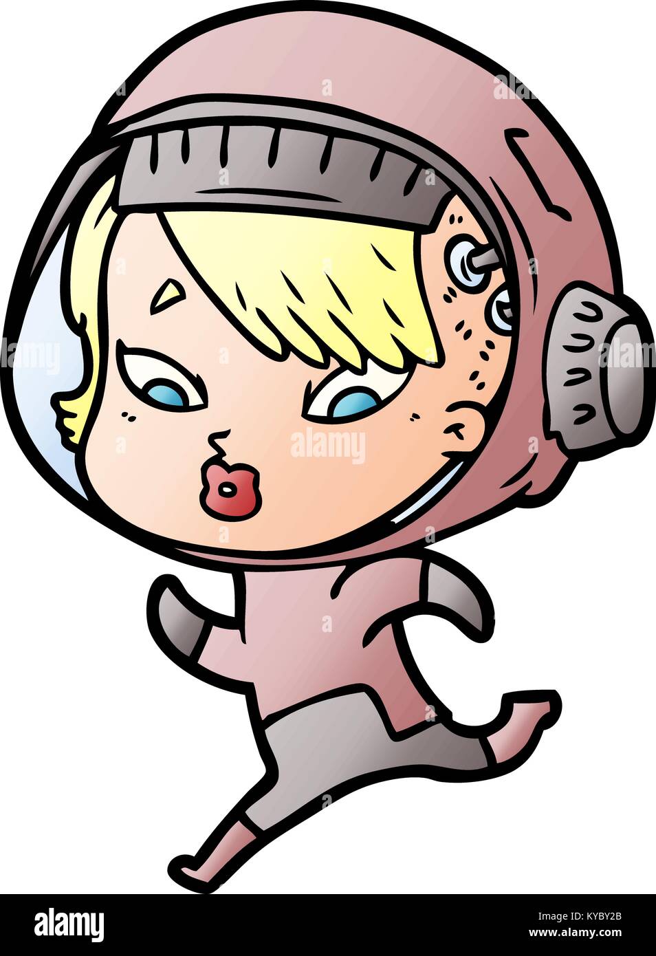 cartoon astronaut woman Stock Vector Image & Art - Alamy