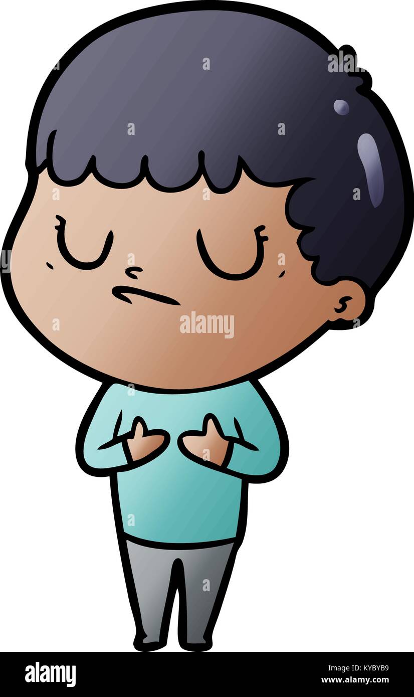 cartoon grumpy boy Stock Vector Image & Art - Alamy