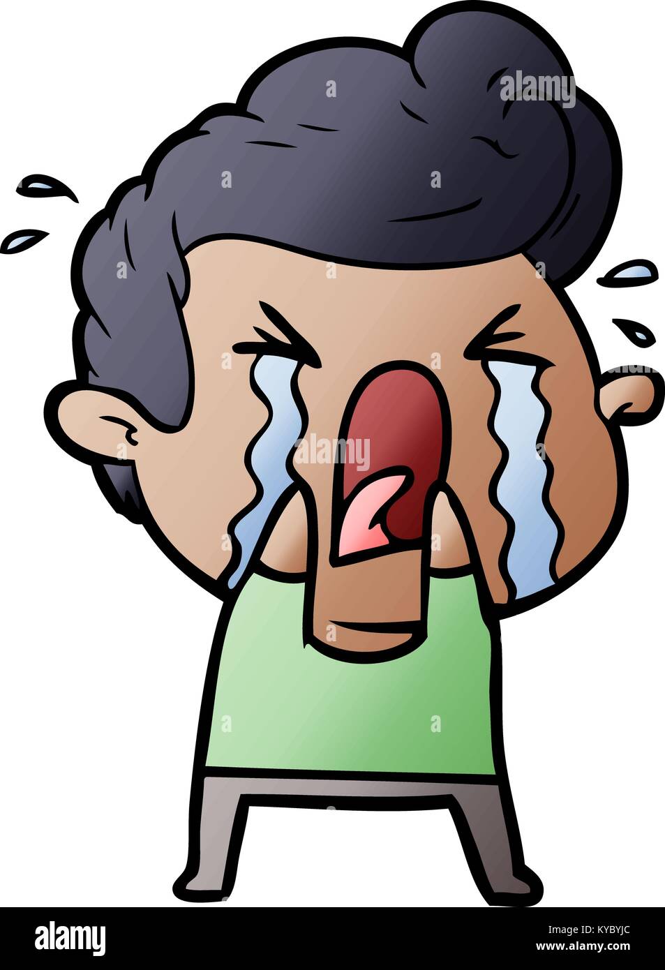 cartoon crying man Stock Vector Image & Art - Alamy