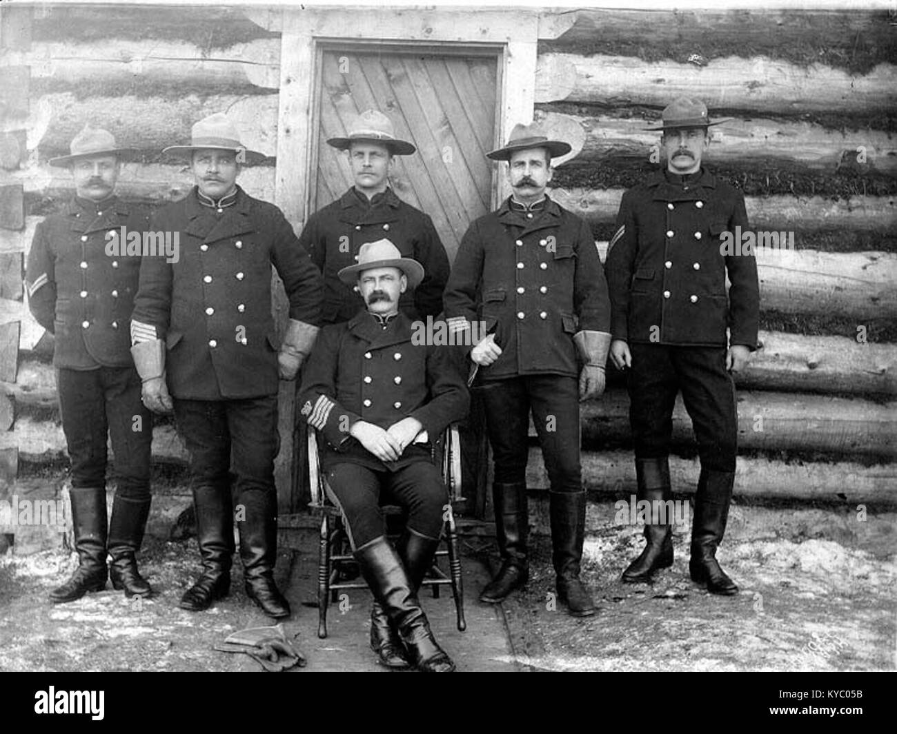 This historical photograph from circa 1898 shows members of the North ...