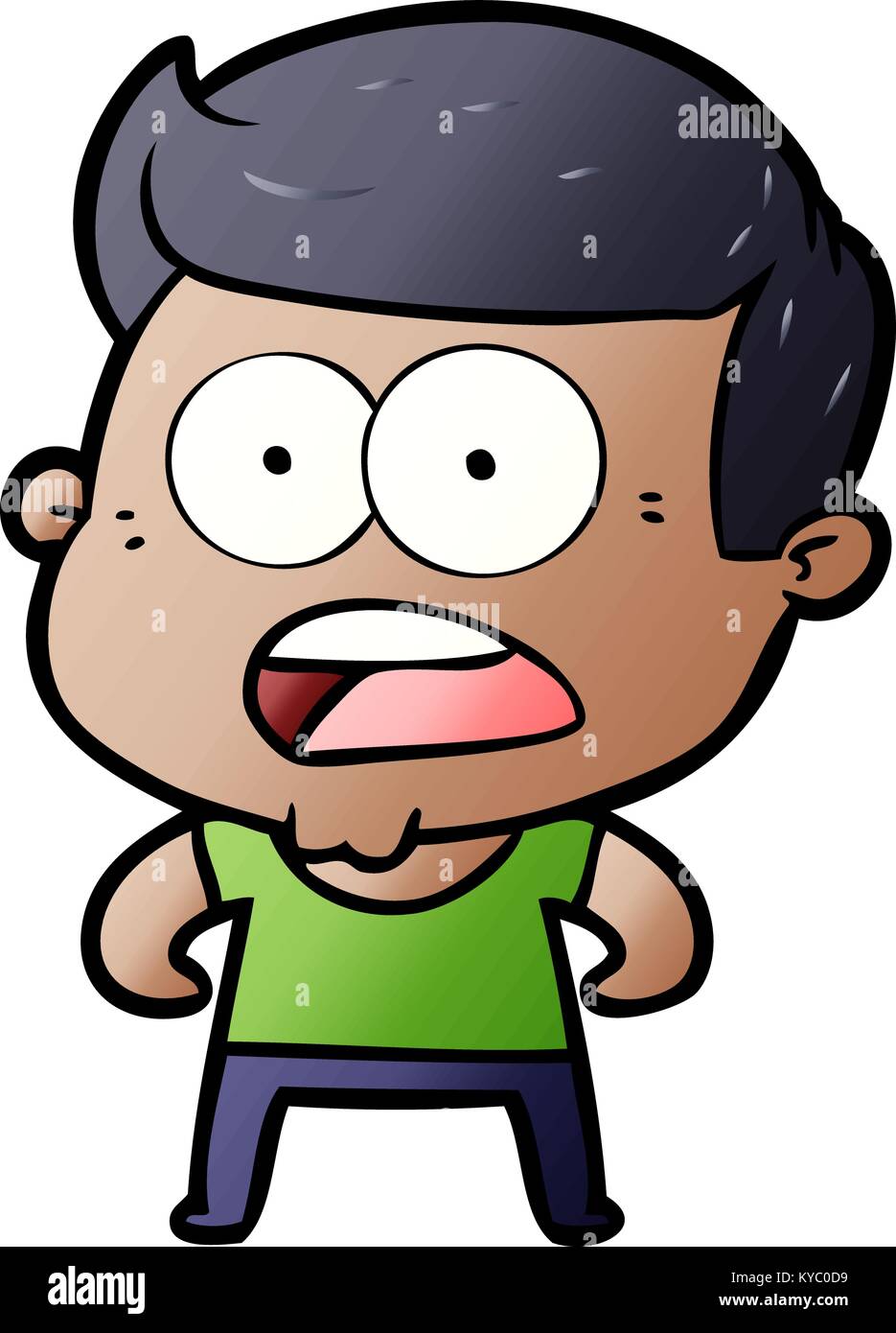 cartoon shocked man Stock Vector Image & Art - Alamy