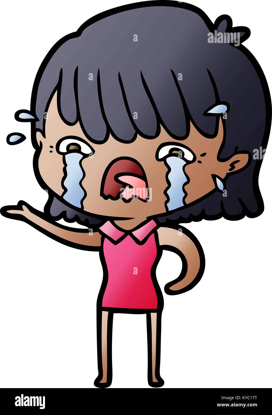 cartoon girl crying Stock Vector Image & Art - Alamy