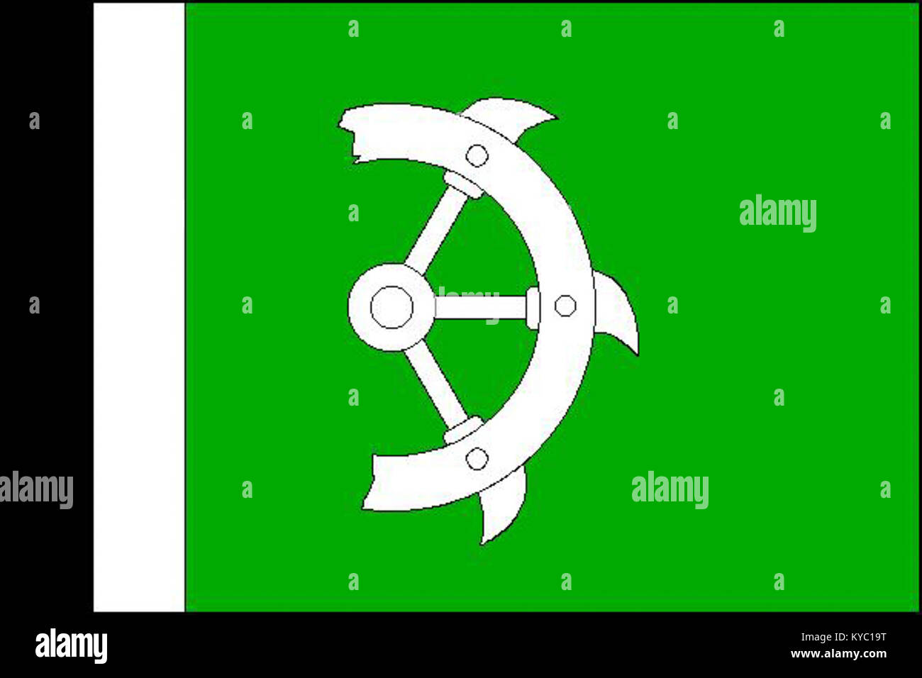 This image displays the flag of Nový Poddvorov, a municipality in the ...