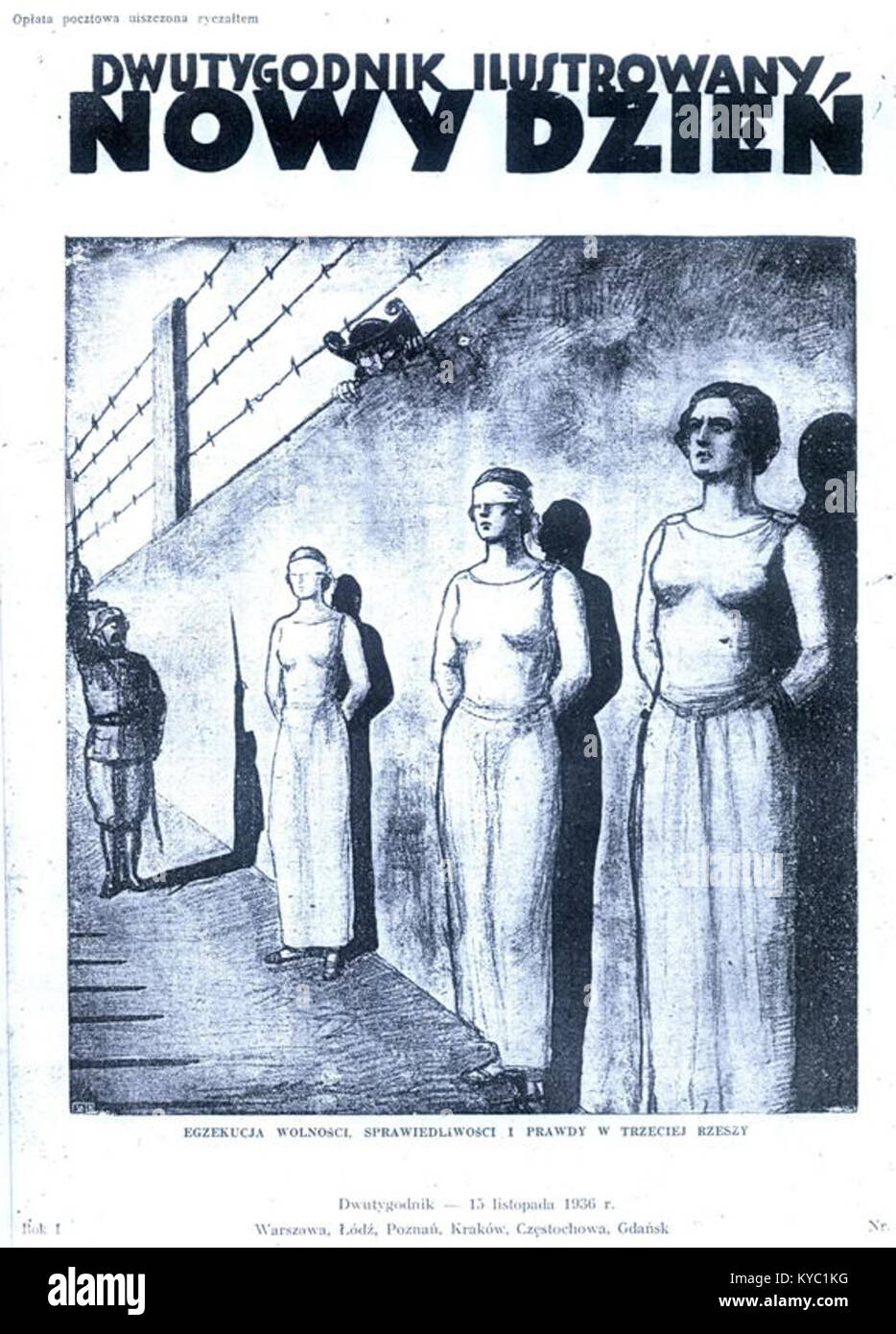 An issue of the Polish newspaper 'Nowy Dzień' published in 1936 ...