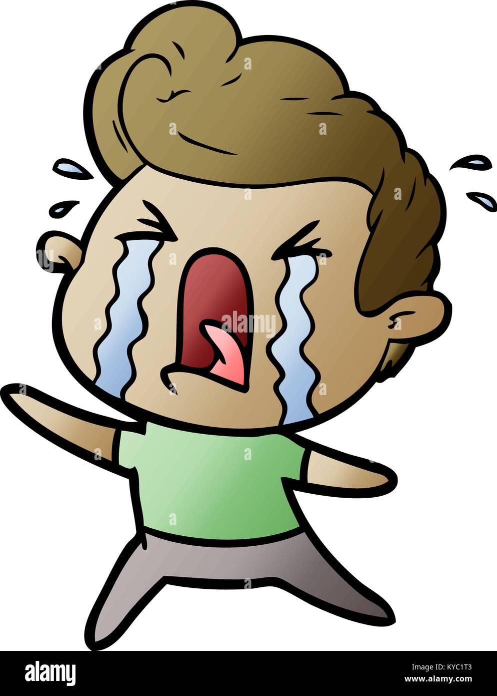 cartoon crying man Stock Vector Image & Art - Alamy