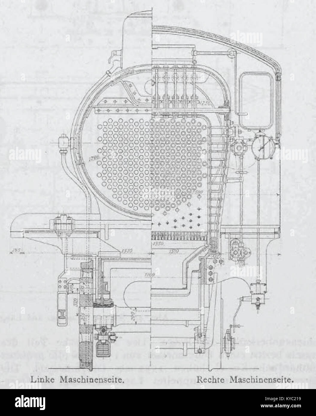 Cross section of locomotive steam engine hi-res stock photography and ...