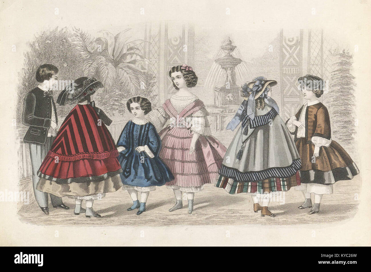 Fashion plate 1858 hi-res stock photography and images - Alamy