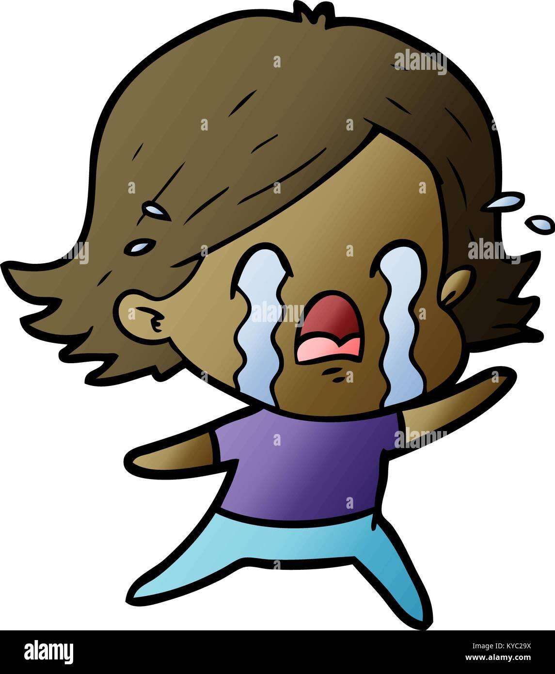 cartoon woman crying Stock Vector Image & Art - Alamy