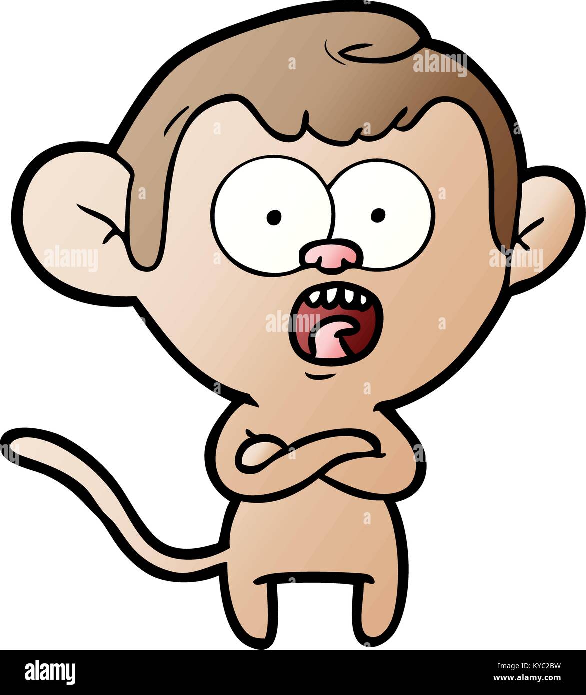 cartoon shocked monkey Stock Vector Image & Art - Alamy