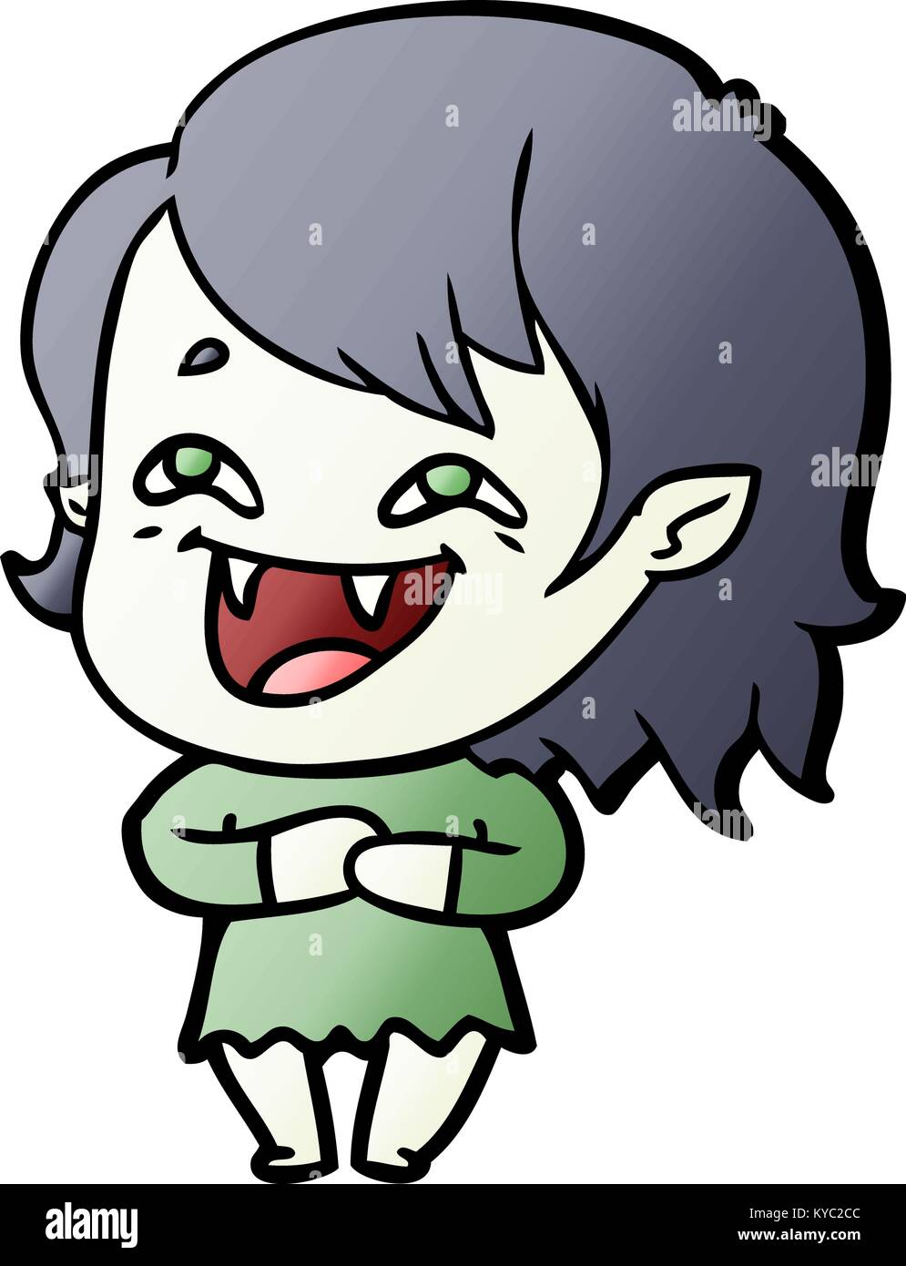 cartoon laughing vampire girl Stock Vector Image & Art - Alamy