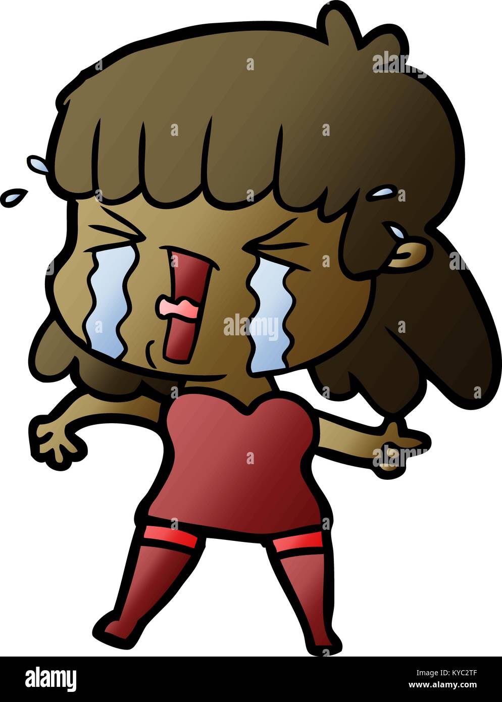 cartoon woman in tears Stock Vector Image & Art - Alamy