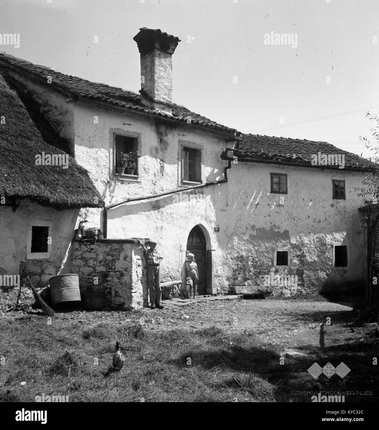 This image depicts the Ostarova house, located in Obrov, captured in ...