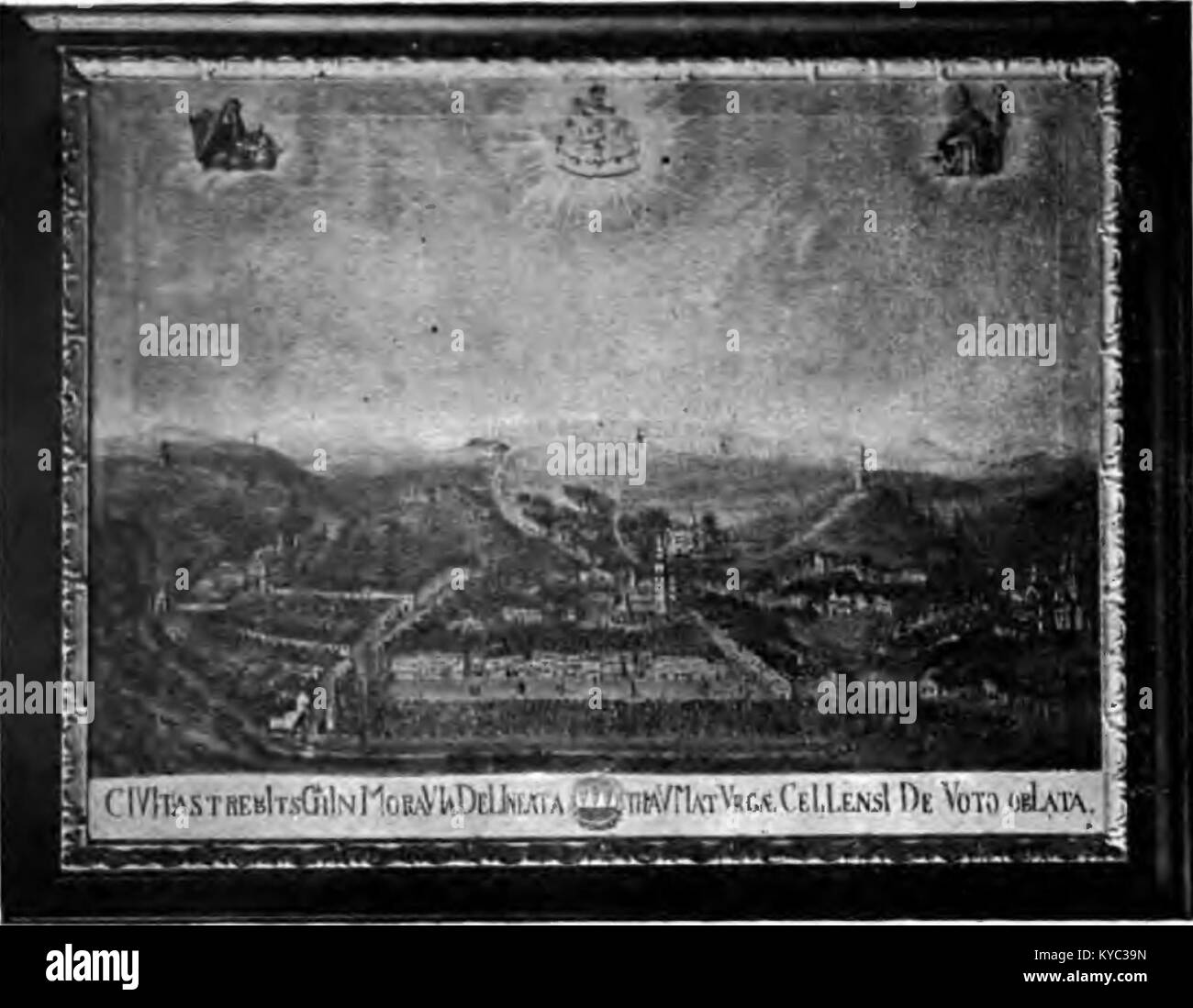 Old historical illustration showing Black and White Stock Photos ...