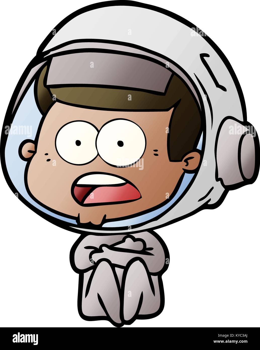cartoon surprised astronaut Stock Vector Image & Art - Alamy