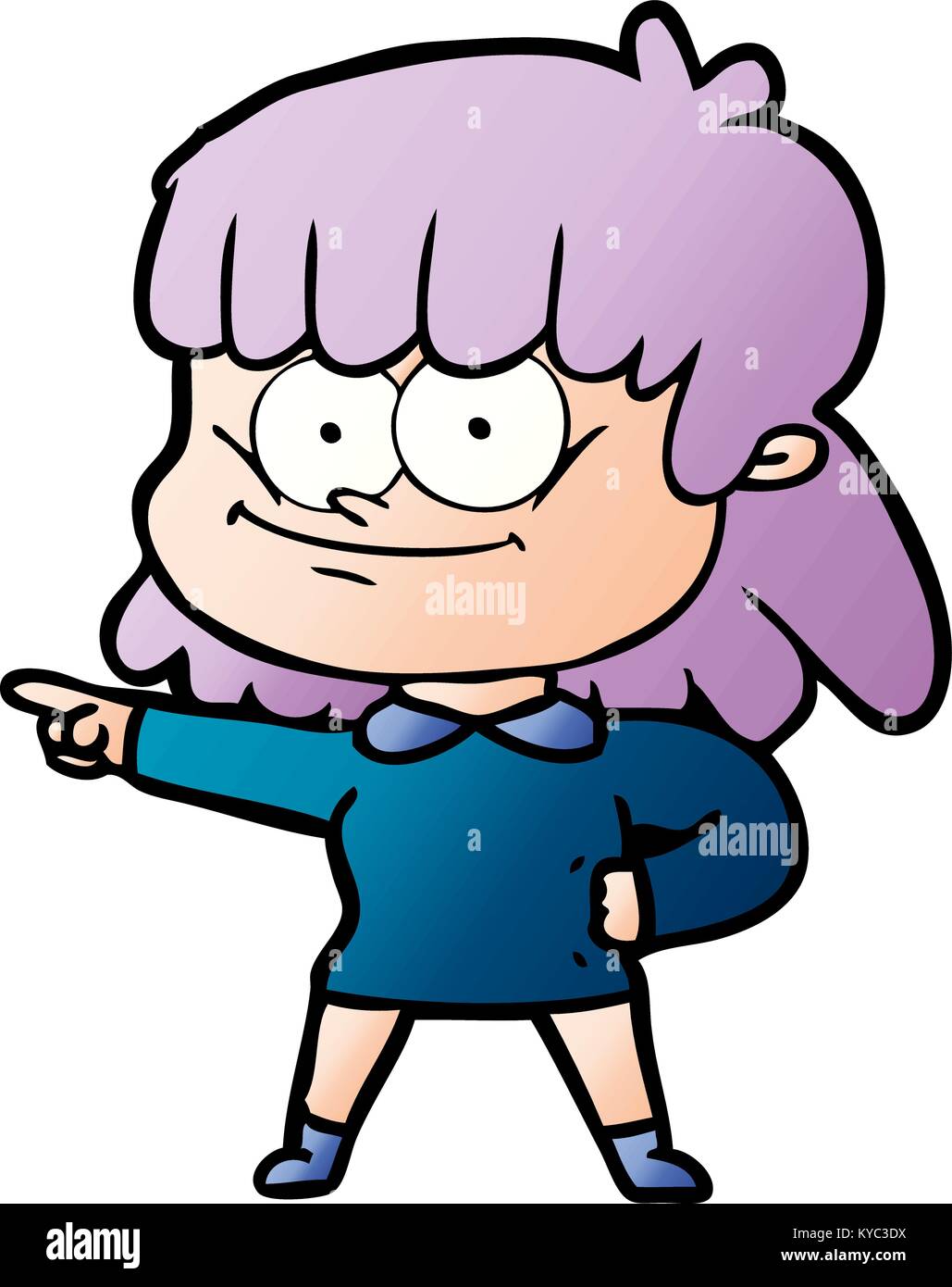cartoon girl smiling Stock Vector Image & Art - Alamy