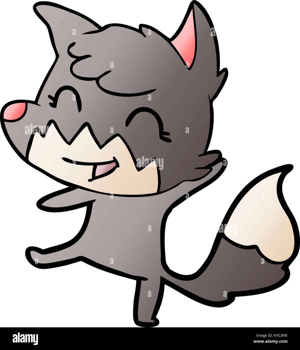 happy cartoon fox Stock Vector Image & Art - Alamy