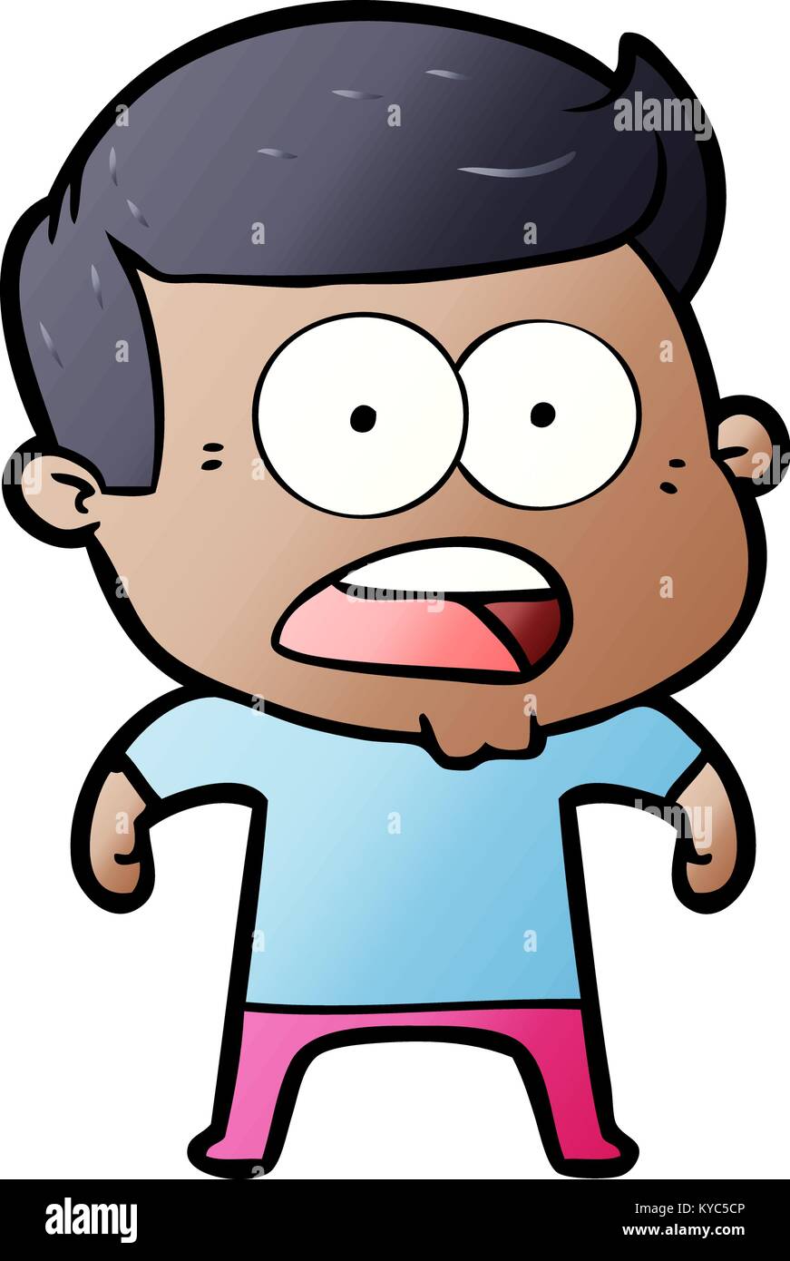 cartoon shocked man Stock Vector Image & Art - Alamy