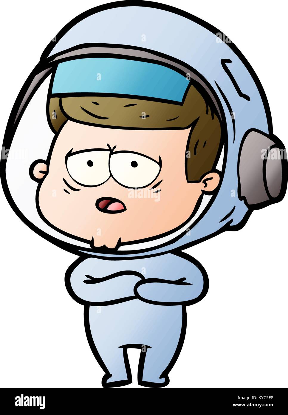cartoon tired astronaut Stock Vector Image & Art - Alamy