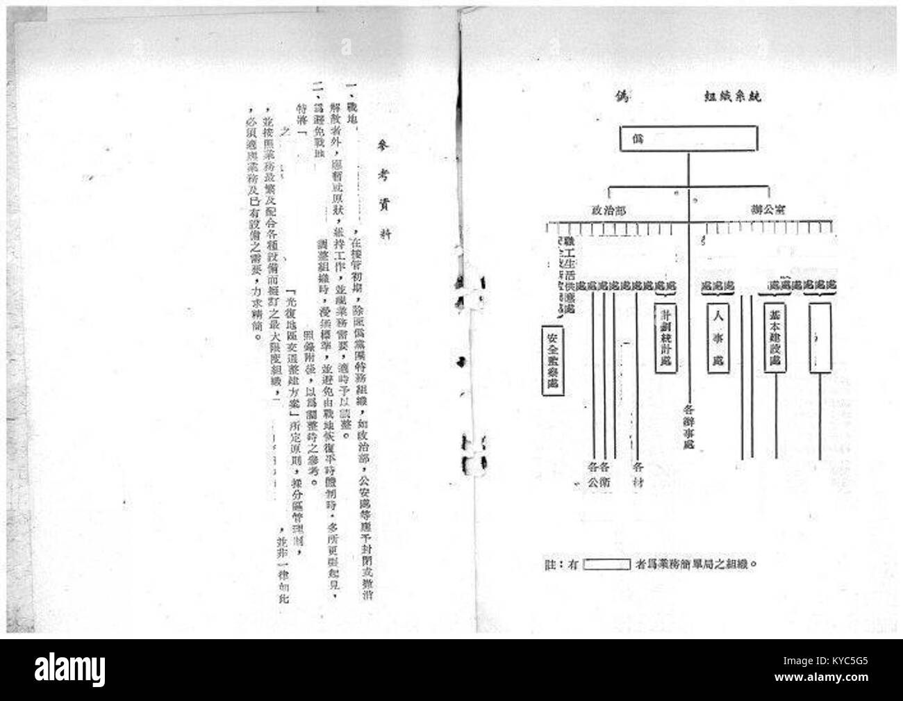 Organizational chart for a revolutionary commission to recover the ...