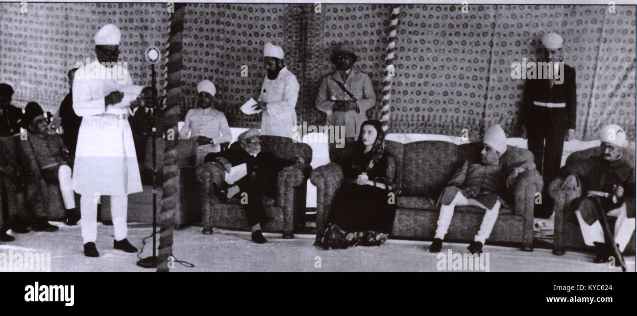 A historical photograph marking the inauguration of Osmania Hospital ...