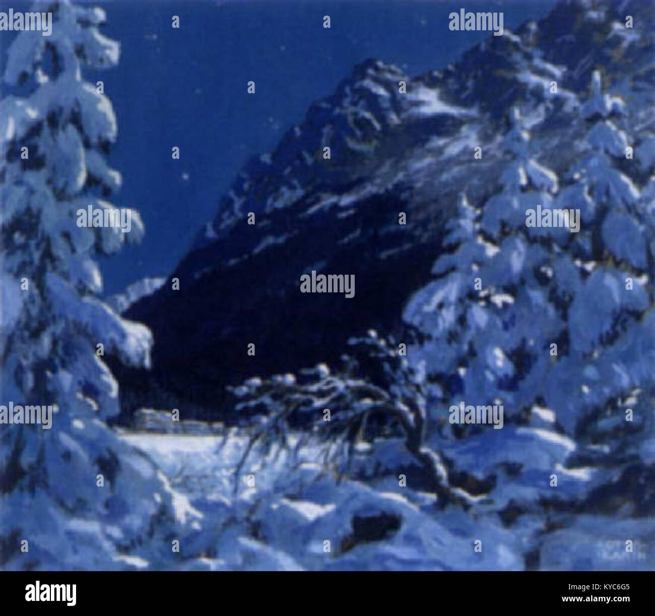 Otto Barth, Winternacht Stock Photo - Alamy