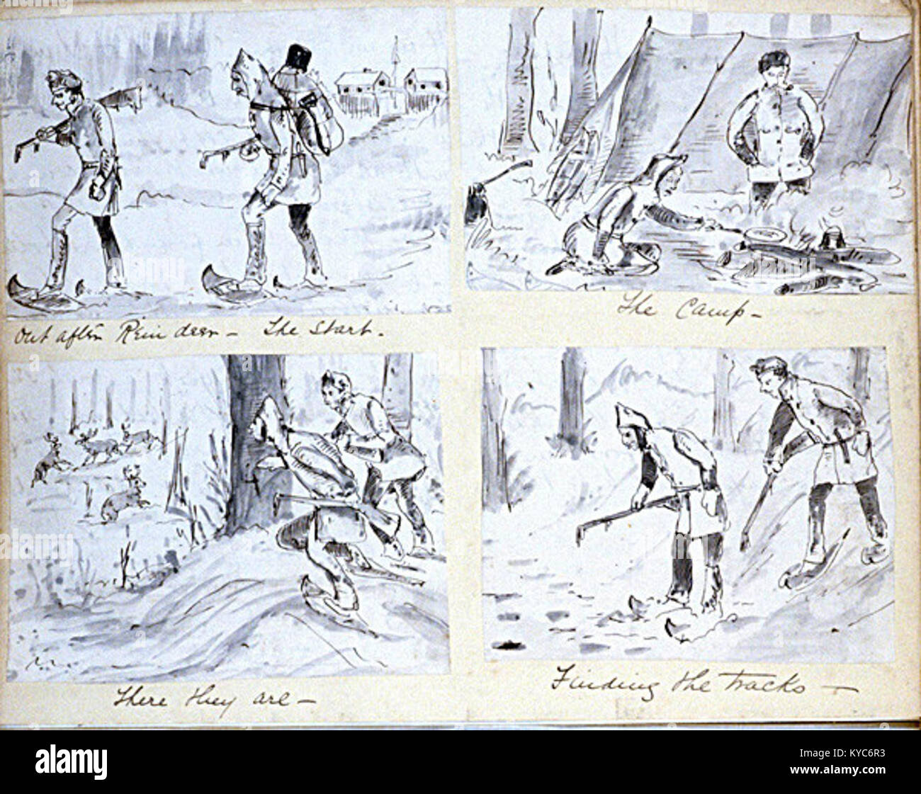 This image captures the beginning of a reindeer hunting expedition ...