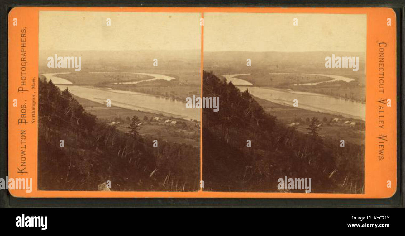 This is an image showing the oxbow curve of the Connecticut River from ...