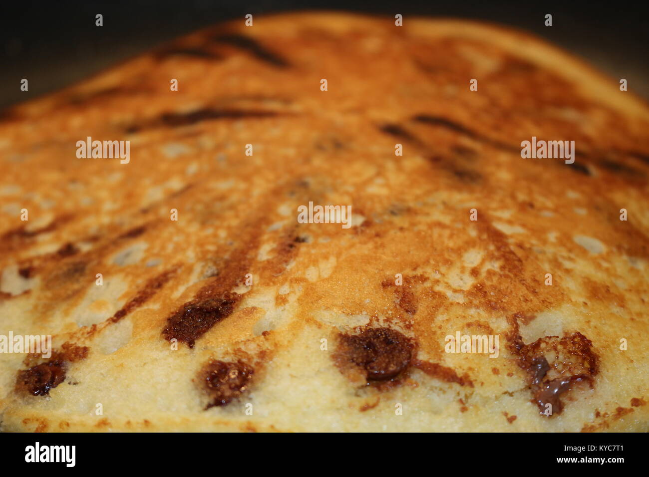 cooking chocolate chip muffins for traditional canadian breakfast Stock ...
