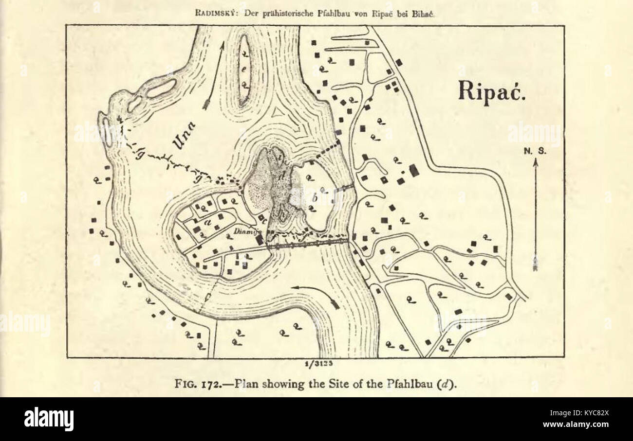 An archaeological diagram from 'Palæolithic Man and Terramara ...