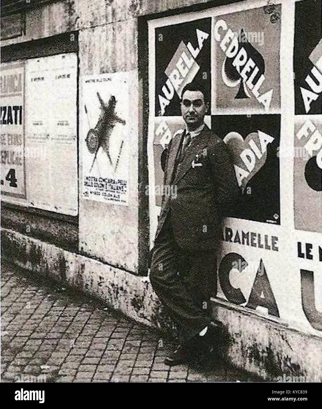 A 1925 photograph of P.M. Bardi in Italy, showing the cultural and ...