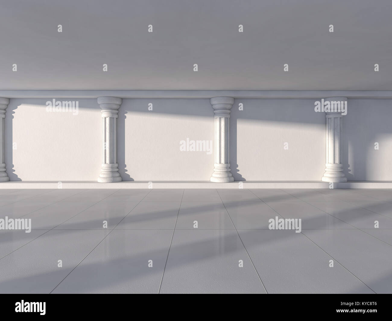 Classic Ancient Interior with Columns. 3D rendering Stock Photo - Alamy