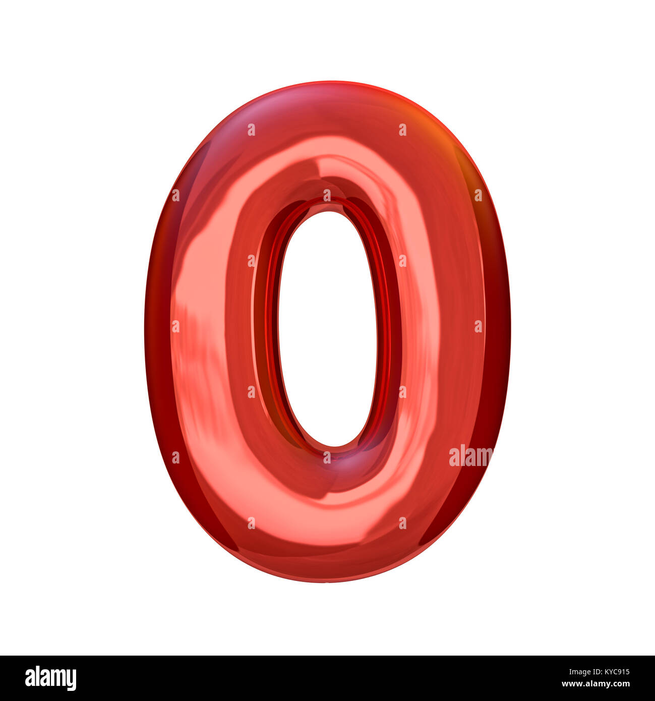 Red numbers made of inflatable balloons isolated on transparent ...