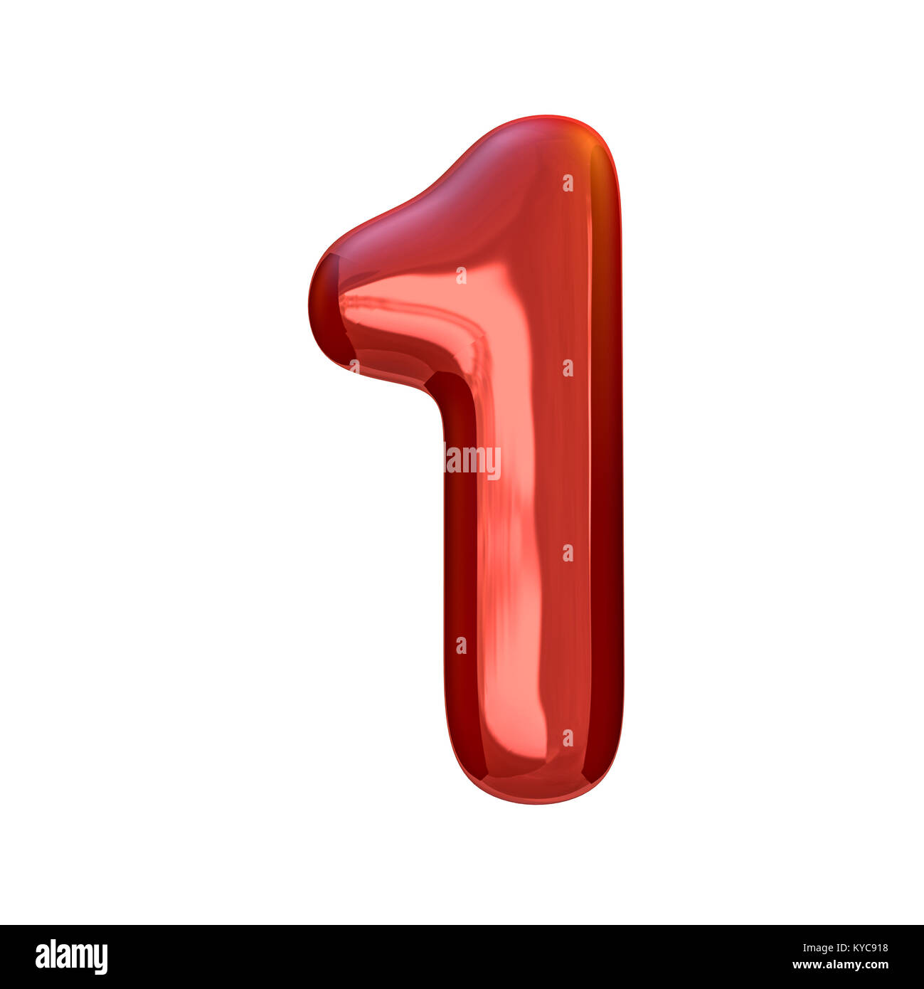Red numbers made of inflatable balloons isolated on transparent ...