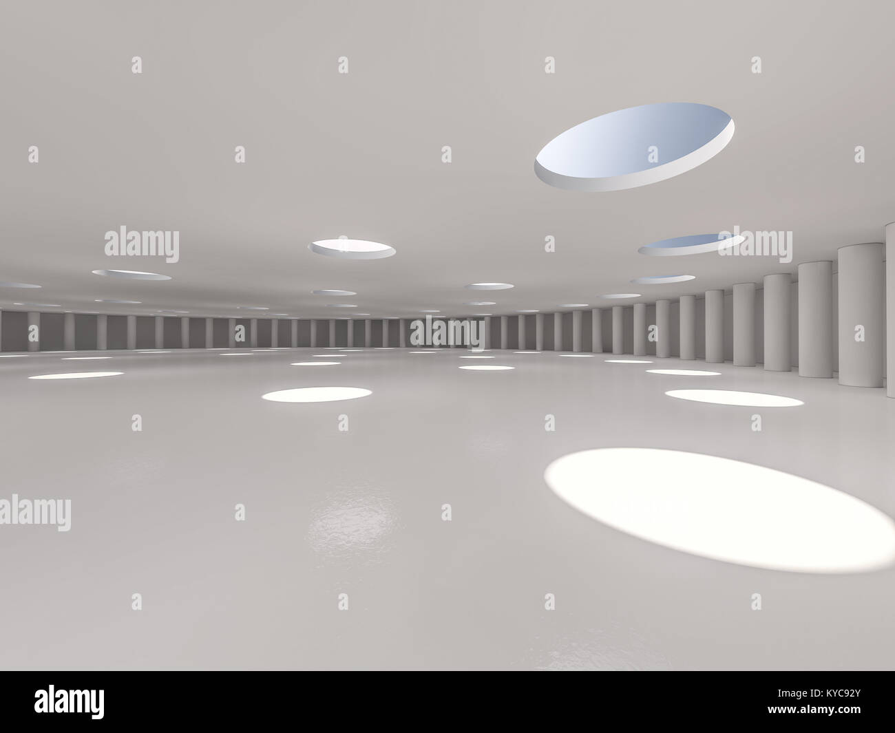 Abstract modern architecture background, empty white open space ...