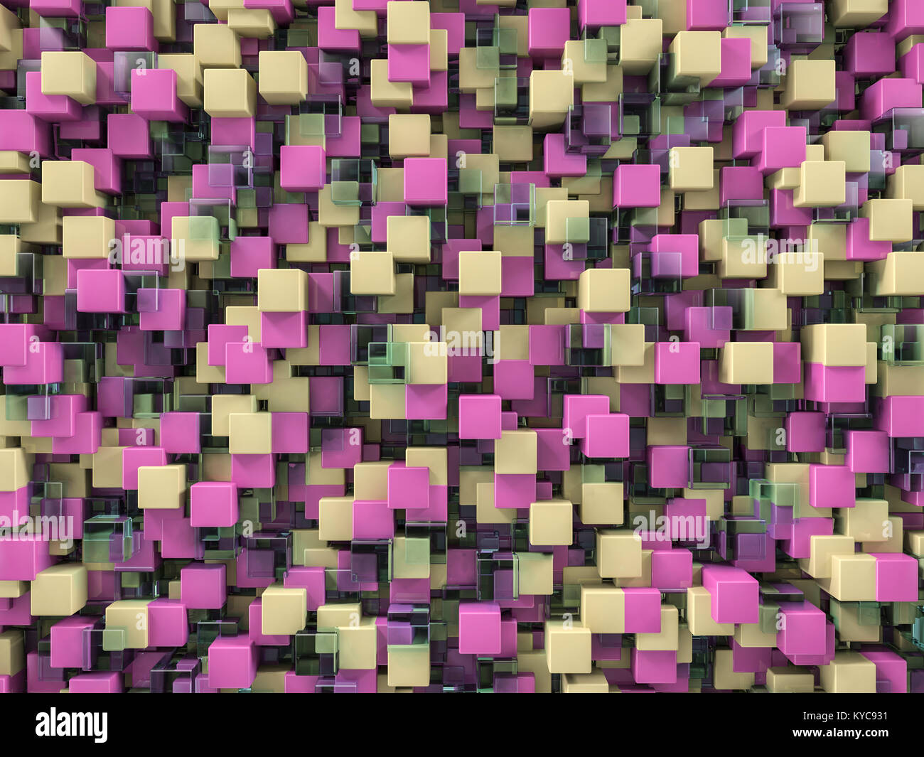 3d abstract blue glass cube hi-res stock photography and images - Alamy