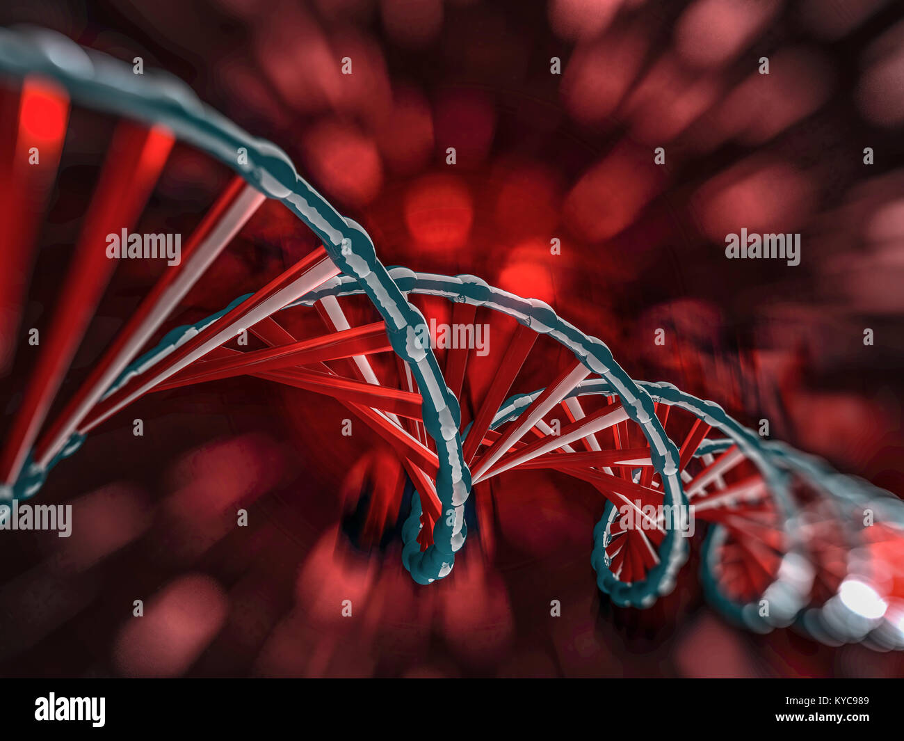 Digital illustration of a DNA model. 3D rendering Stock Photo - Alamy