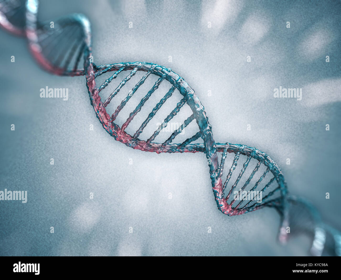 Digital illustration of a DNA model. 3D rendering Stock Photo - Alamy