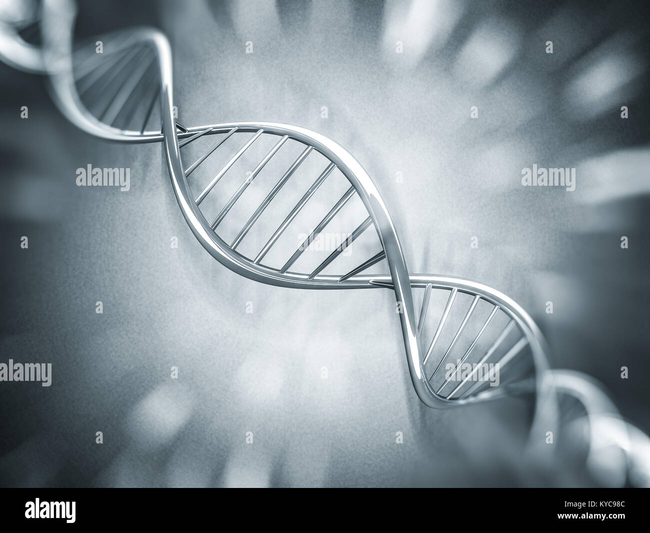 Digital illustration of a DNA model. 3D rendering Stock Photo - Alamy