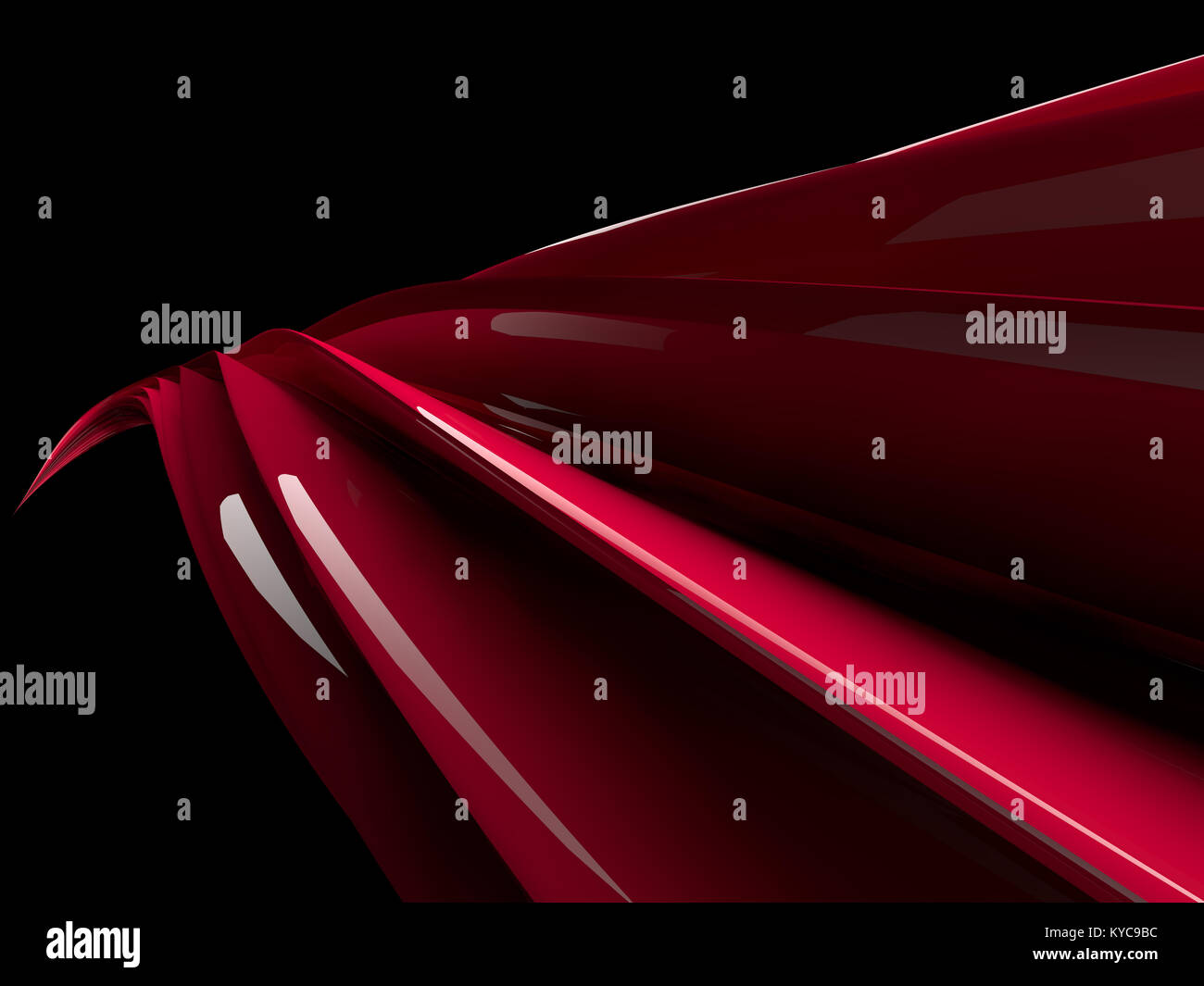 Abstract swirly shape on transparent background. 3D rendering Stock ...